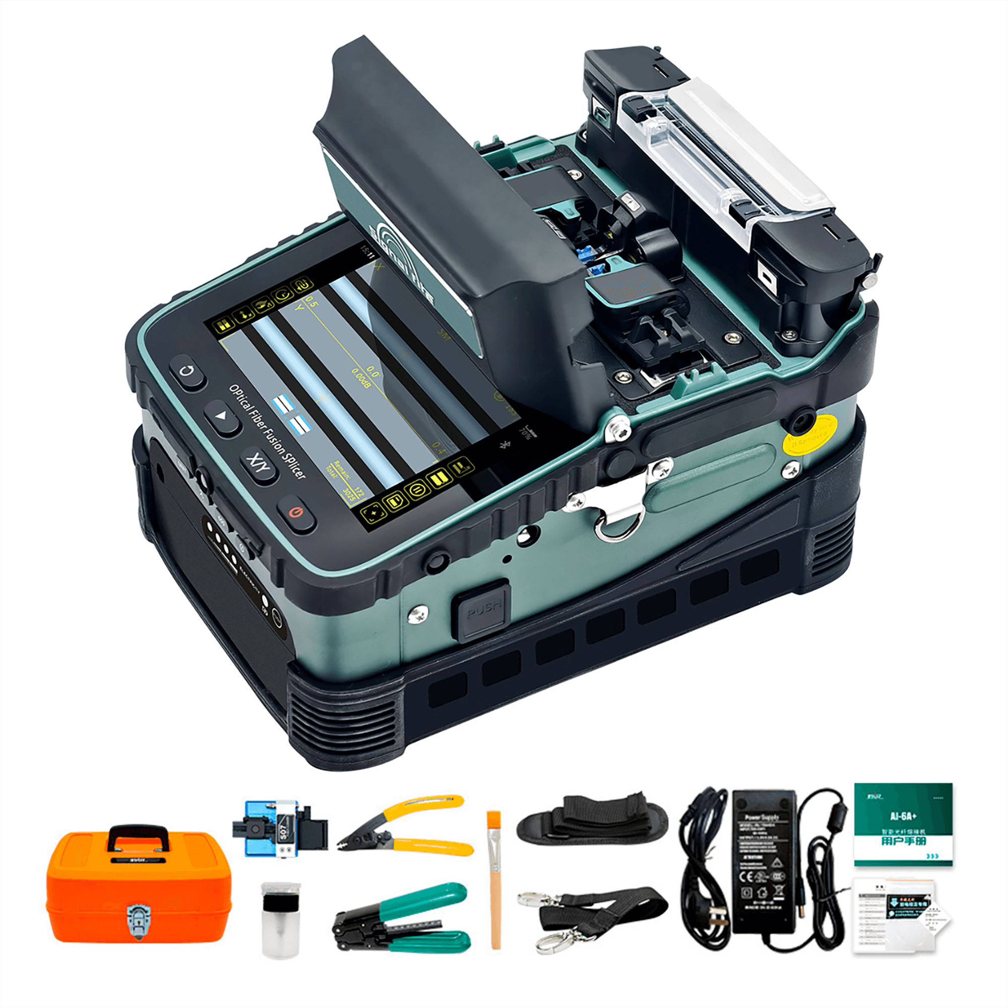New Model AI-6A+ Optical Fiber Fusion Splicer with OPM VFL, Automatic ...